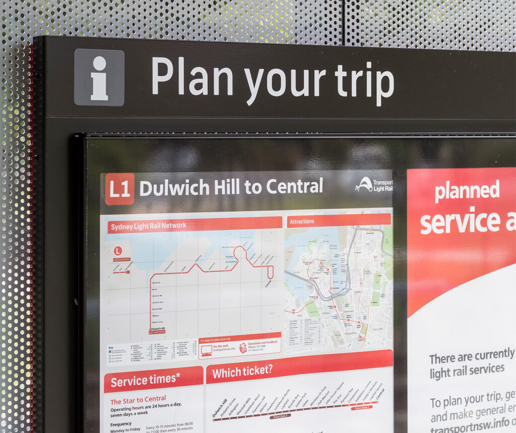 Wayfinding for Sydney Light Rail and Ferry Network • Dotdash